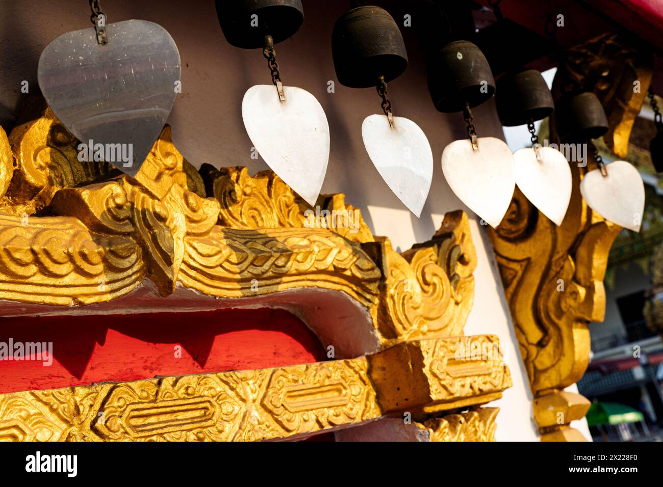Row bells in ancient temple hi-res stock photography and images - Alamy