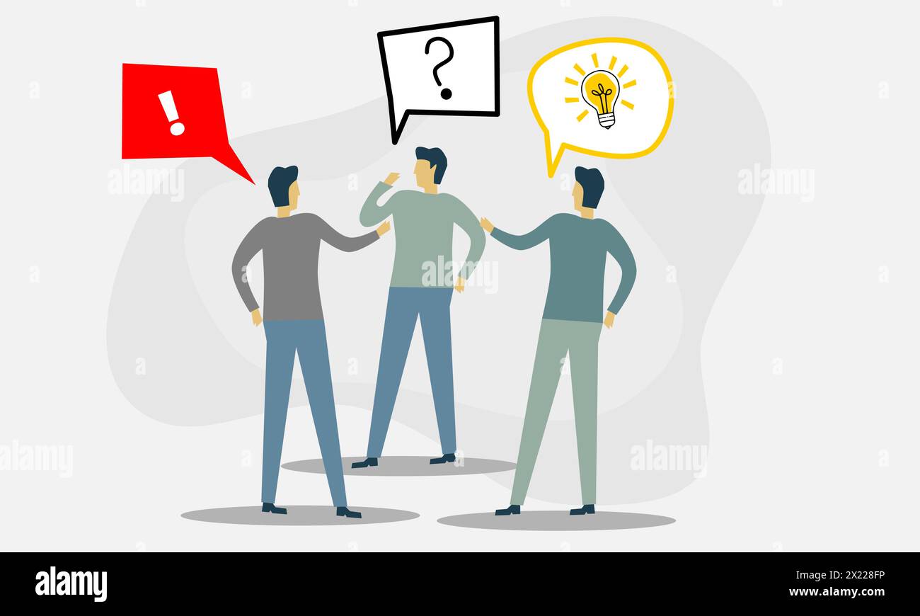 Three people discussing business Stock Vector Images - Alamy