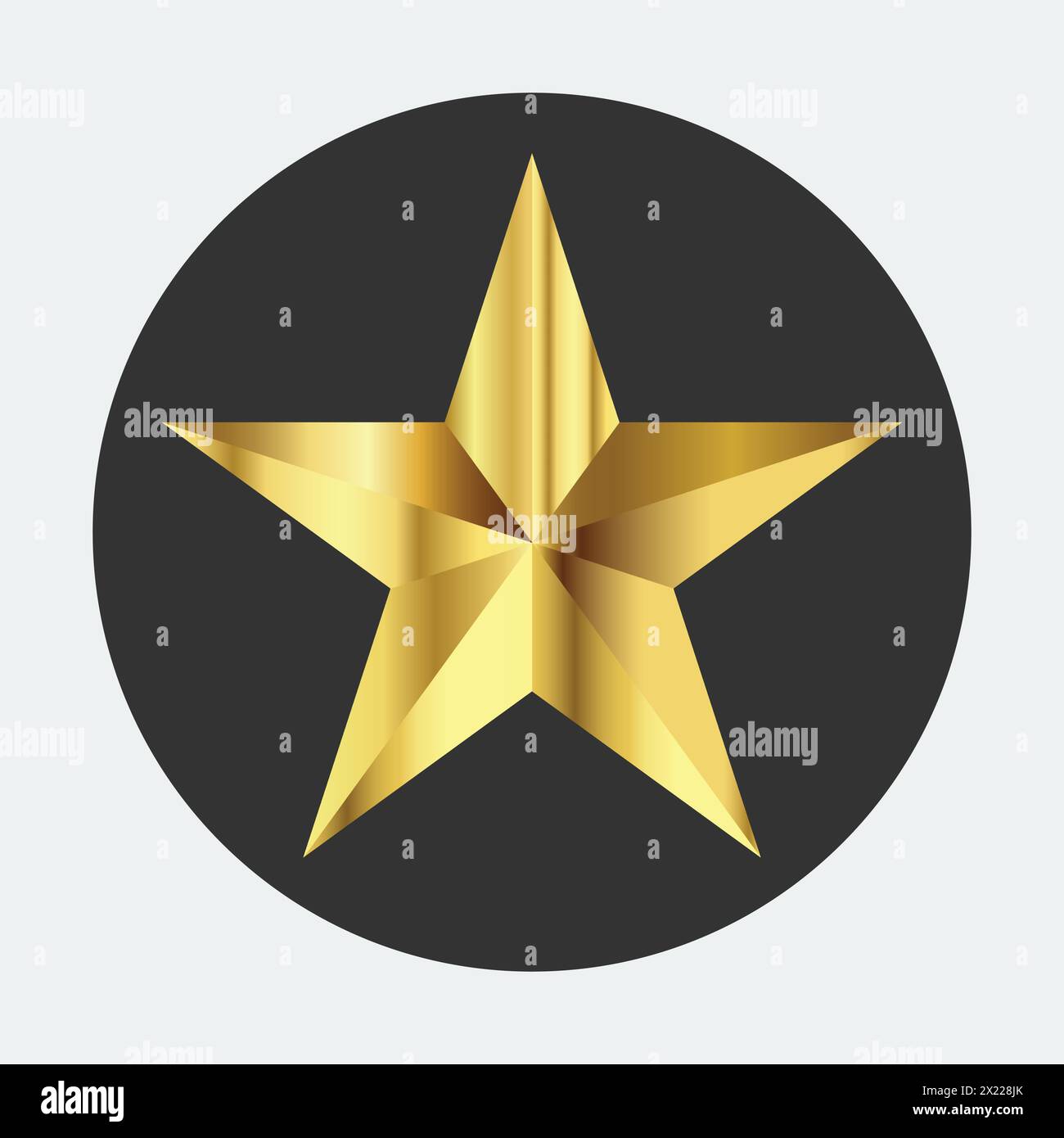 Golden Star icon. Flat design style. Vector illustration Stock Vector ...