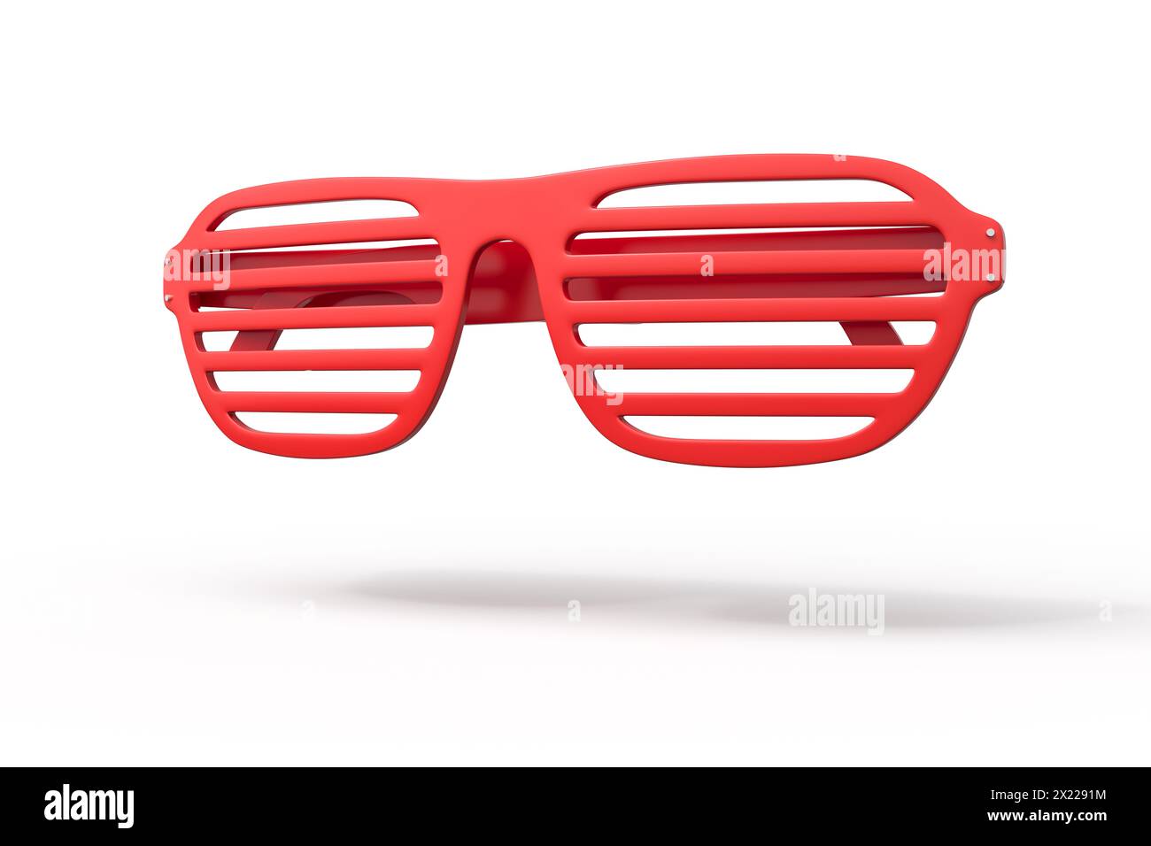 Minimalist design red slatted sunglasses Stock Photo - Alamy