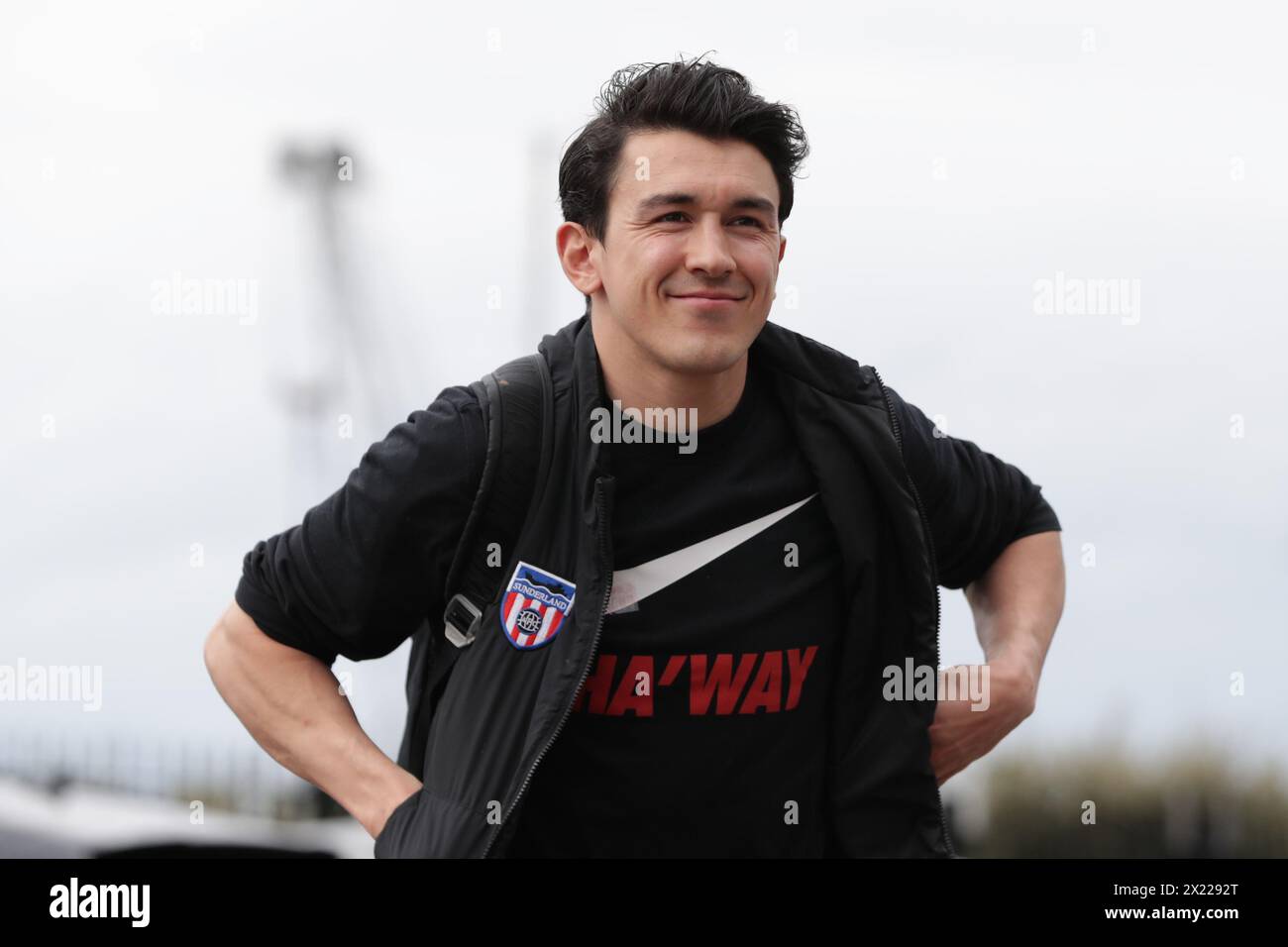 Luke O'Nien of Sunderland arrives - Sunderland v Bristol City, Sky Bet ...