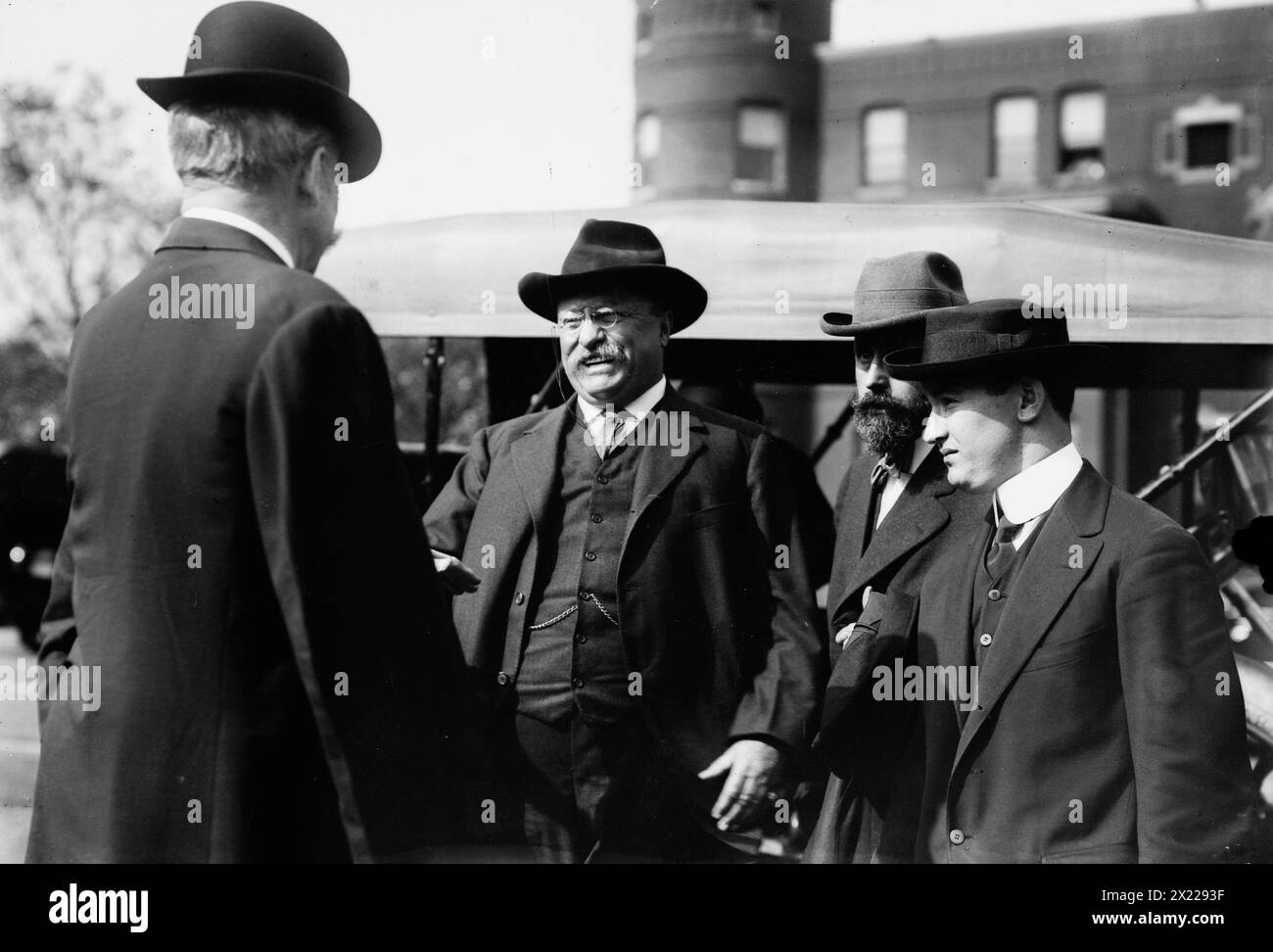 Roosevelt, 1912. Shows U.S. President Teddy Roosevelt shortly before the Oct. 14 assassination ...