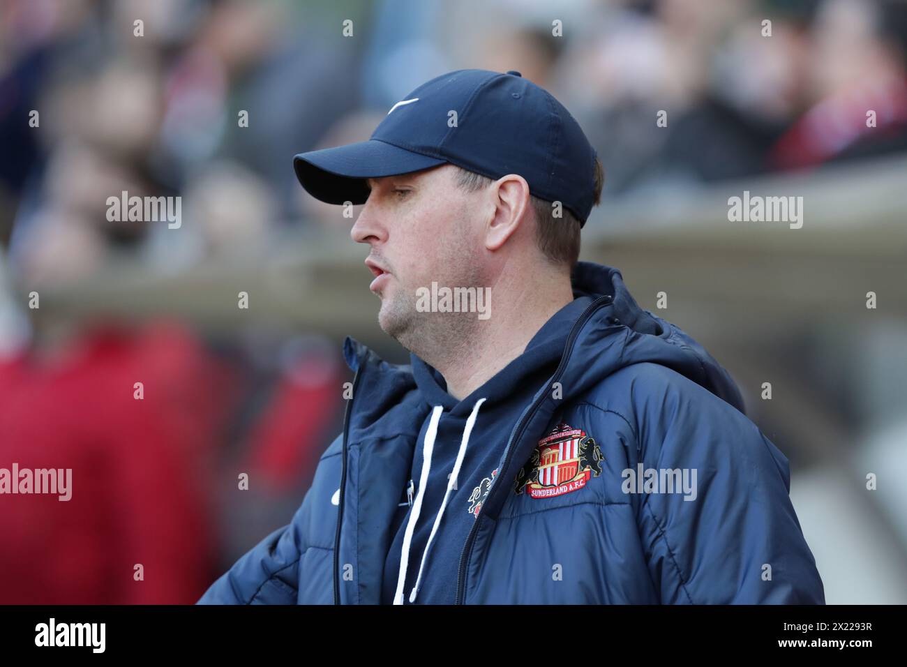 Manager of Sunderland, Mike Dodds - Sunderland v Bristol City, Sky Bet ...