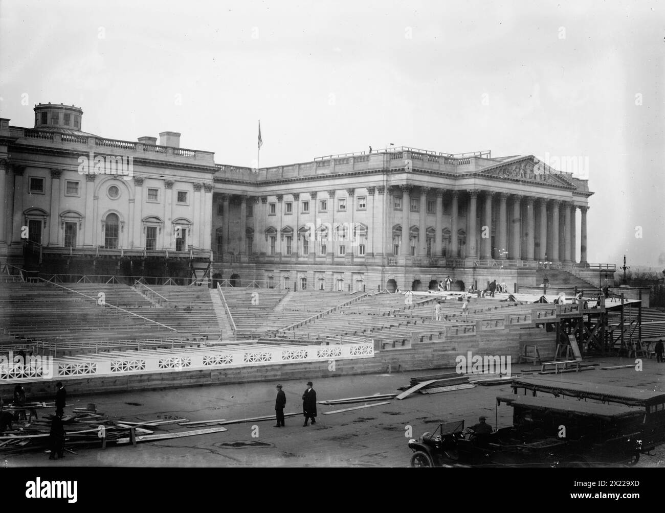 Inaugural stand - 1913, 1913. Shows construction of inaugural stand on ...