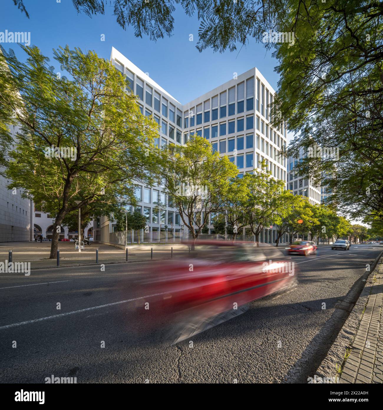 Picasso Building, by Cruz y Ortiz architects, Seville, Spain Stock ...