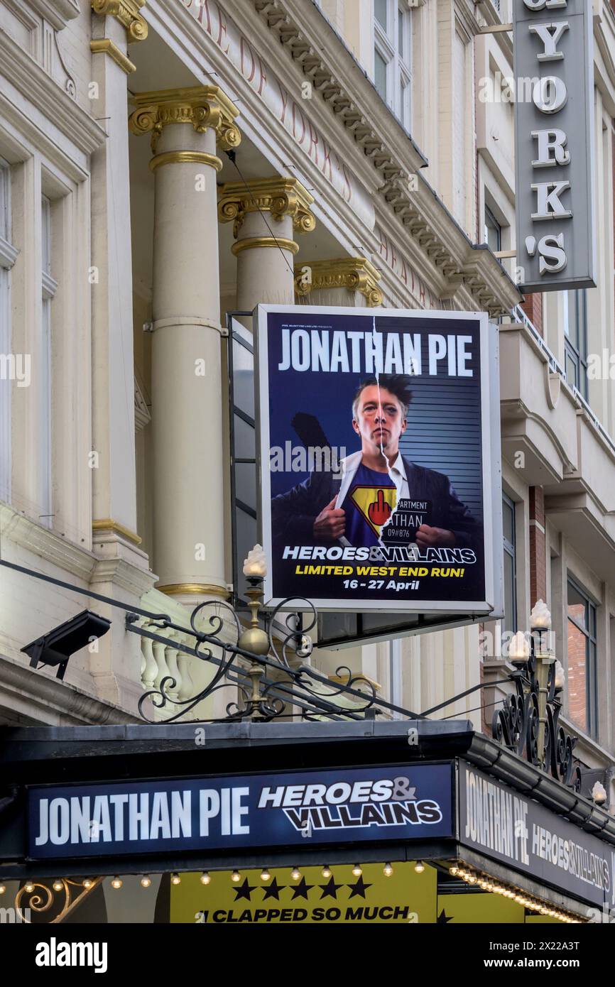 London, UK. Jonathan Pie's Heroes and Villains at the Duke of York's ...
