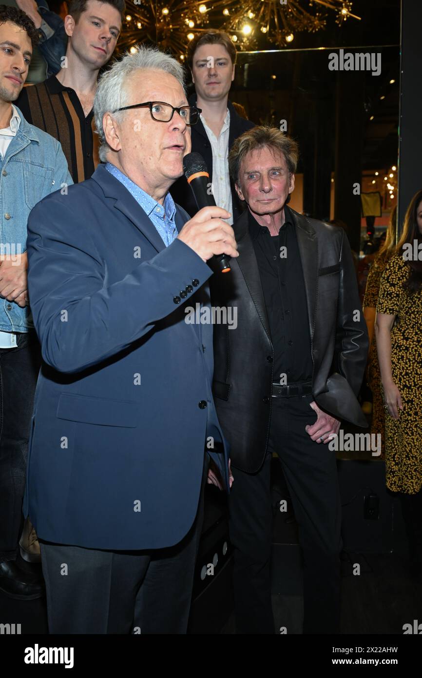 Bruce Sussman and Barry Manilow unveil a window display dedicated to ...