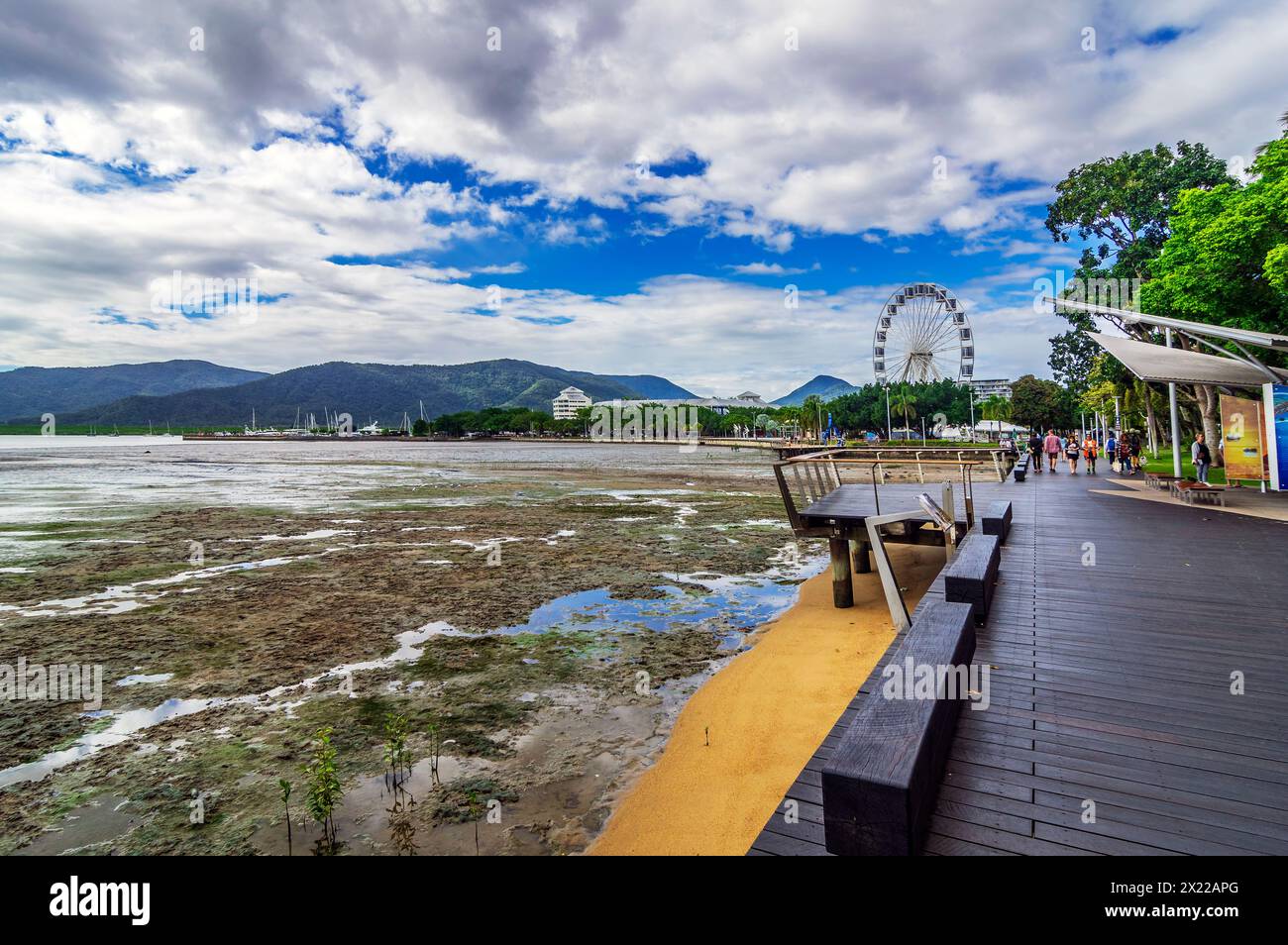 Views of the city of Cairns in the tropical north of the Australian ...