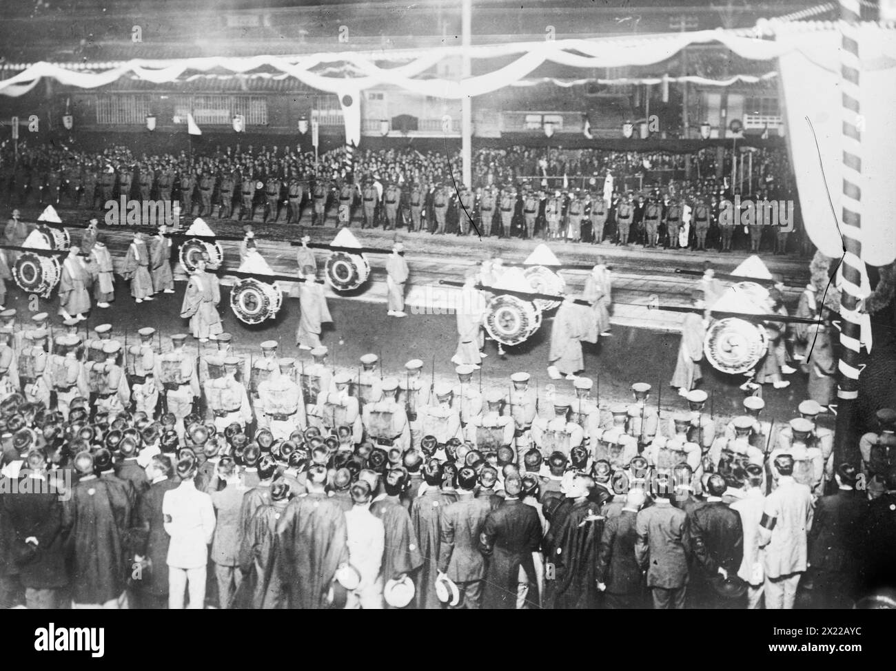 Funeral, Japanese Emperor, 1912. Shows funeral for Japan's Meiji ...