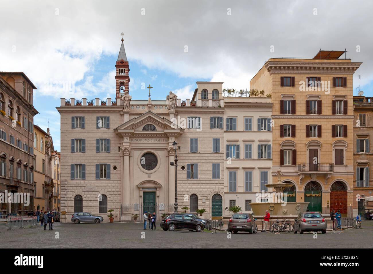 Rome, Italy - March 18 2018: Santa Brigida is a convent church ...
