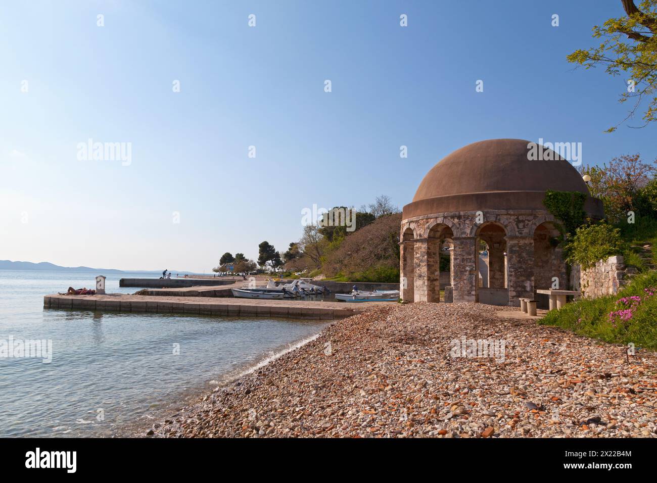 Zadar, Croatia - April 15 2019: The Imperial fountain was built in 1546 ...