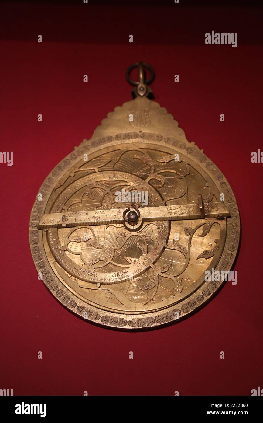 Cracow. Krakow. Poland. Antique astrolabe (astrolabium) of Georgian ...