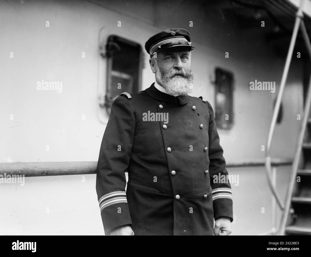 Captain Poncelet of SS France, between c1910 and c1915 Stock Photo - Alamy