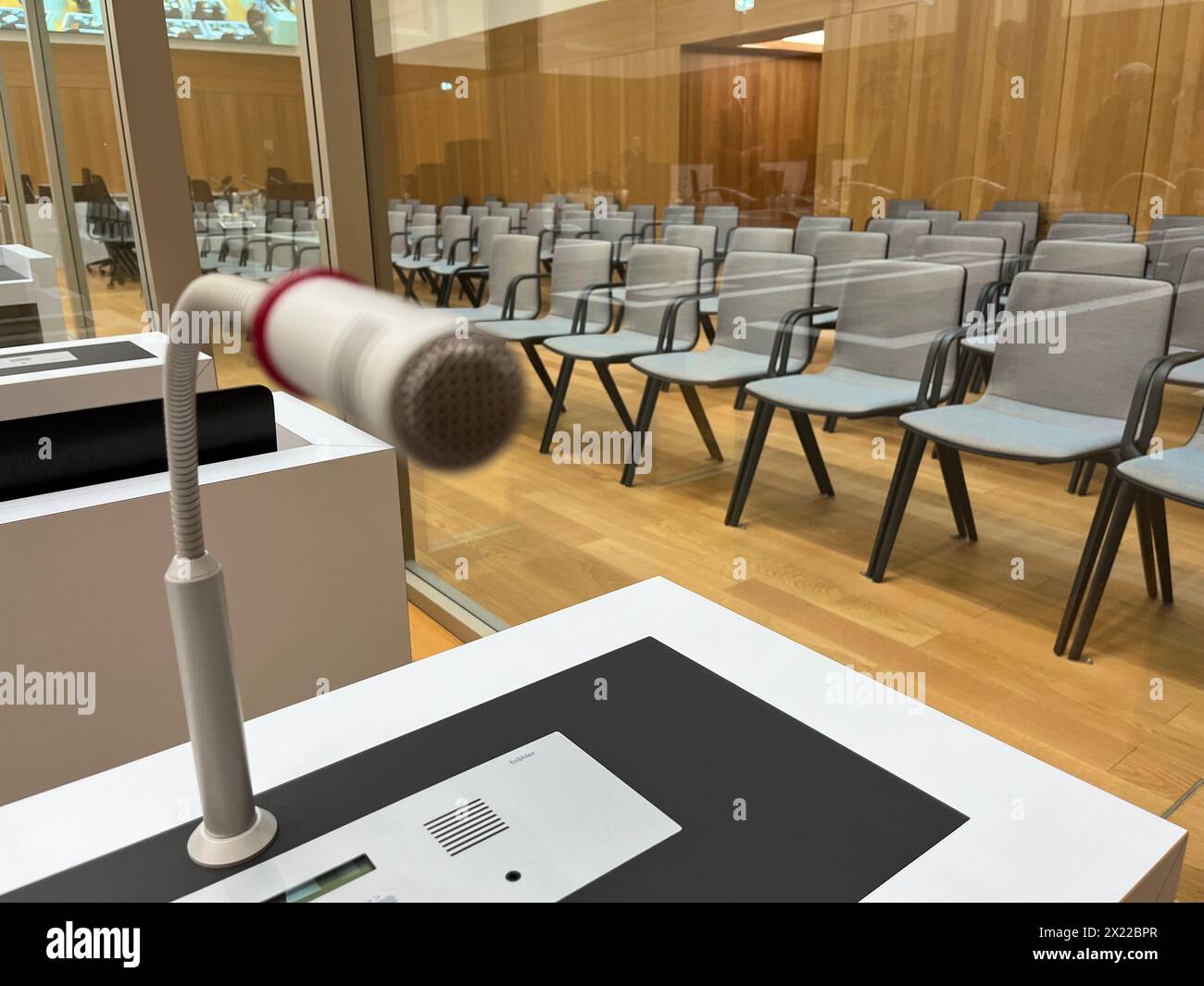 Microphone courtroom hi-res stock photography and images - Alamy