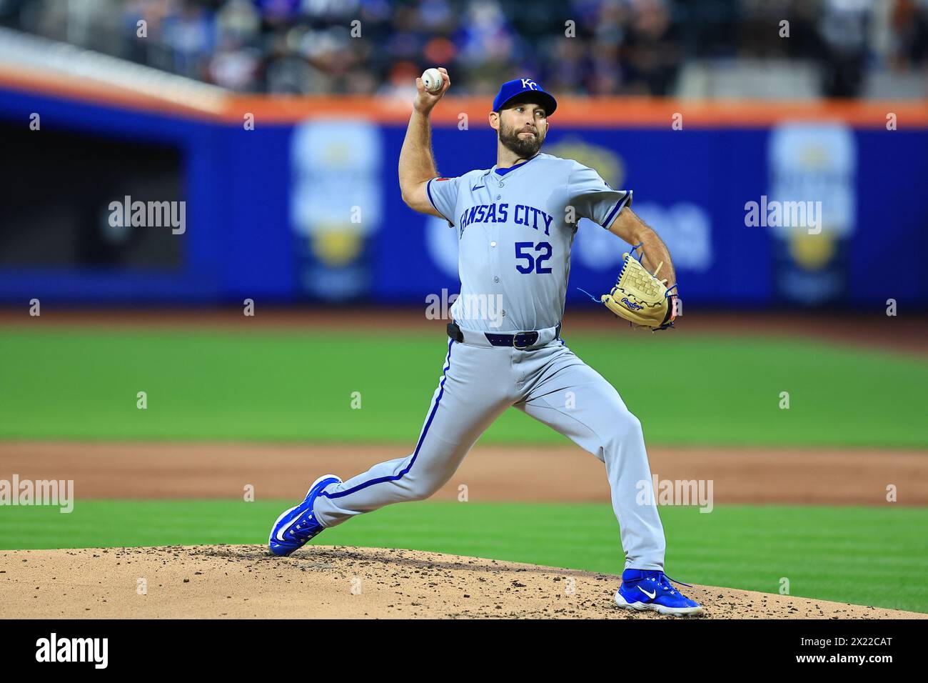 Kansas City Royals starting pitcher Michael Wacha #52 throws during the ...