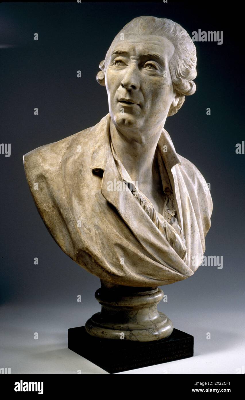 Bust Of A Man, 1791. An inscription on the back of this plaster bust ...