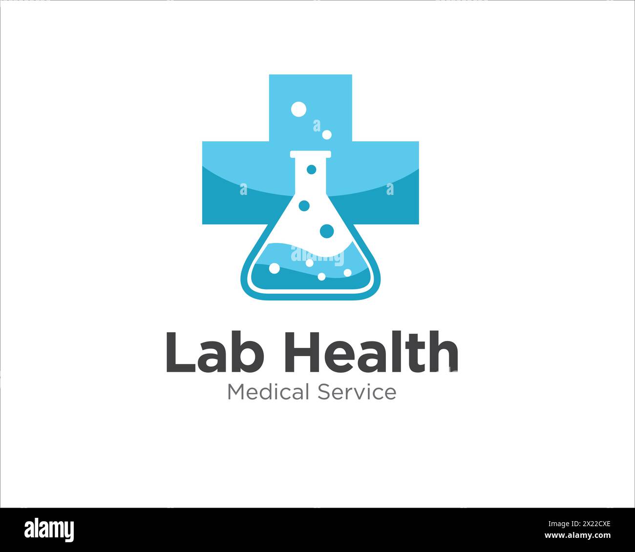 cross health with glass lab logo designs for medical research logo ...