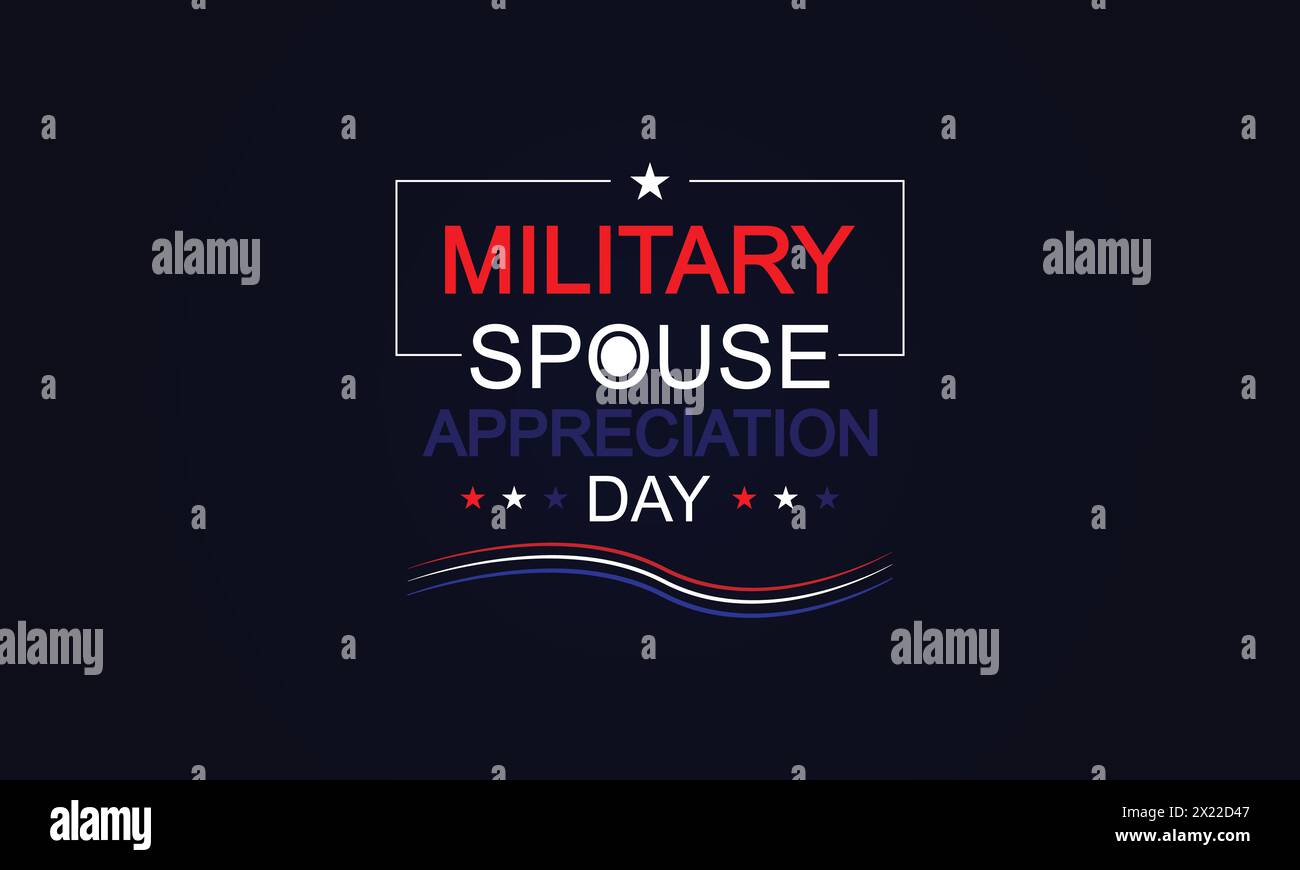 Military Spouse Appreciation A Heartfelt Tribute with Flag Illustration ...