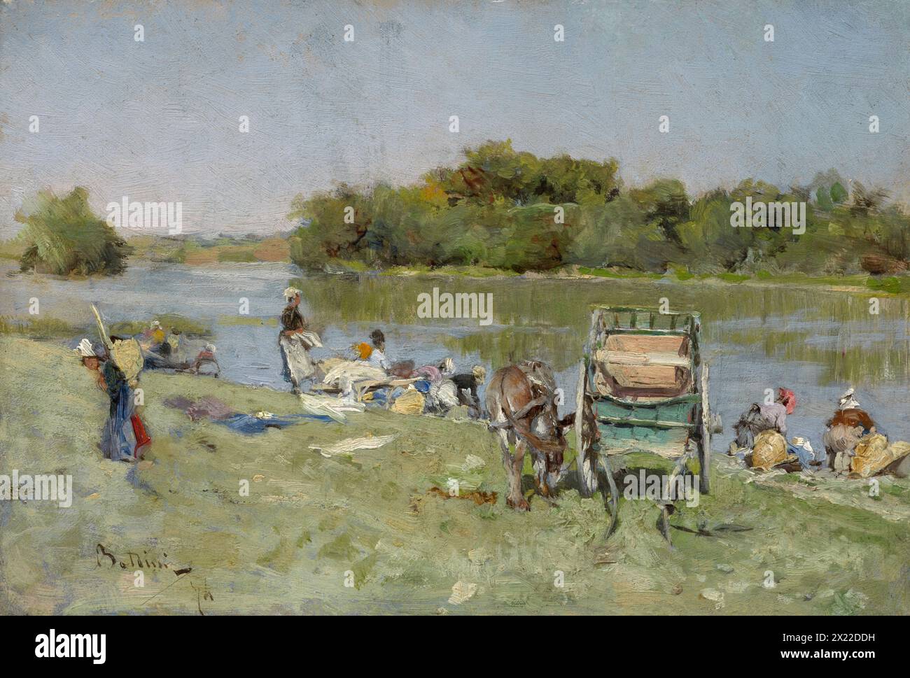 Washerwomen 1870's hi-res stock photography and images - Alamy