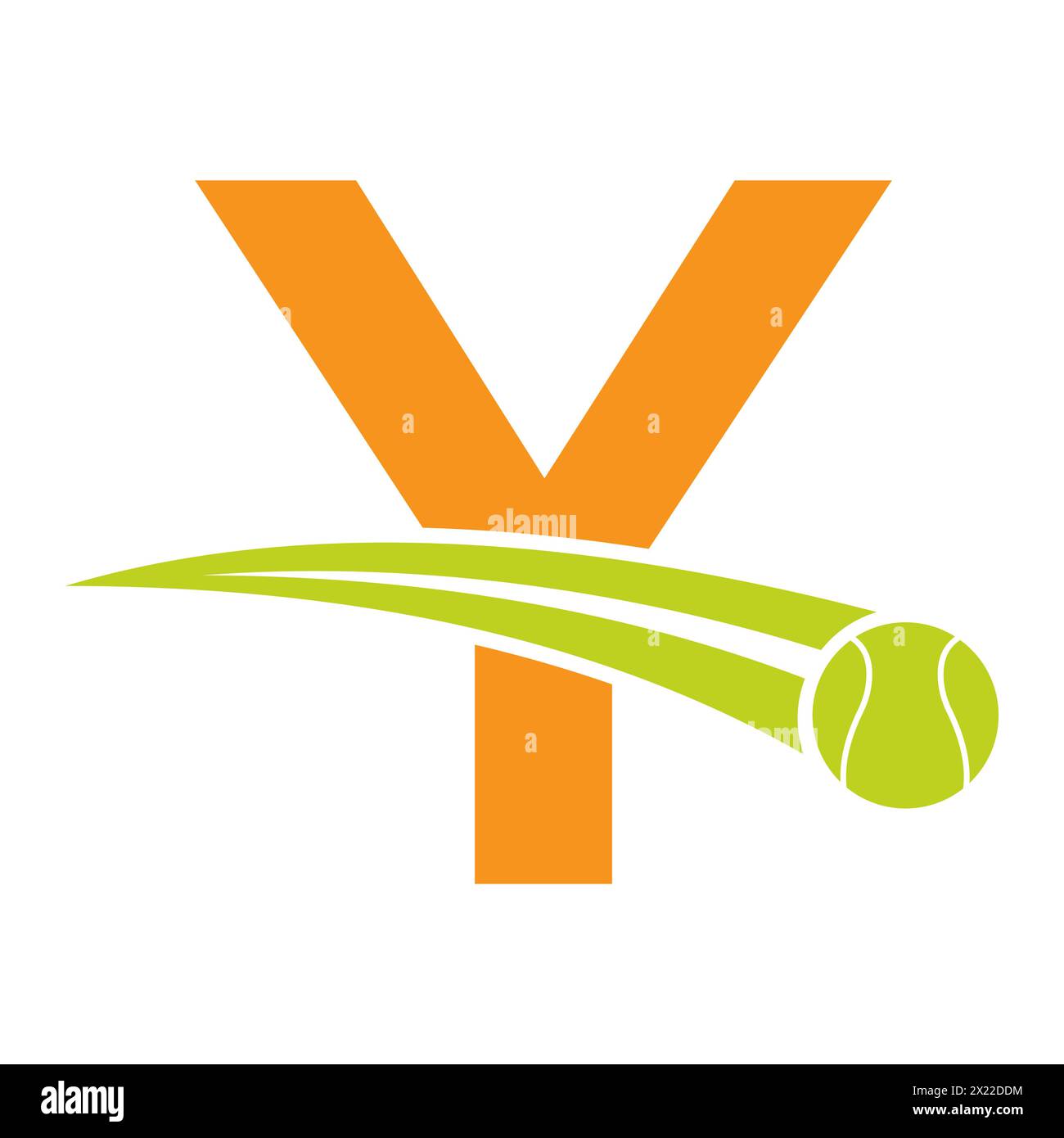 Tennis Logo On Letter Y Concept With Moving Tennis Ball Symbol. Tennis ...