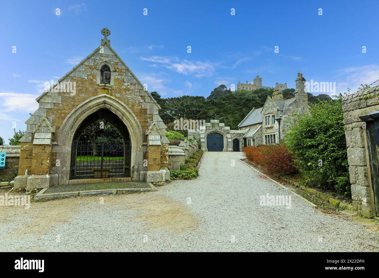 The Church of St Michael & All Angels on St Michael's Mount, a tidal ...