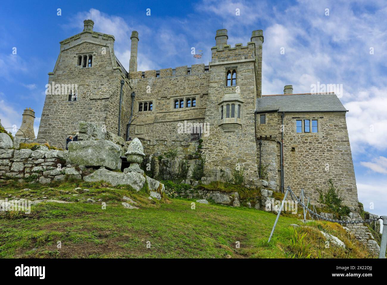 St Michael's Mount castle, on a tidal island in Mount's Bay, Marazion ...