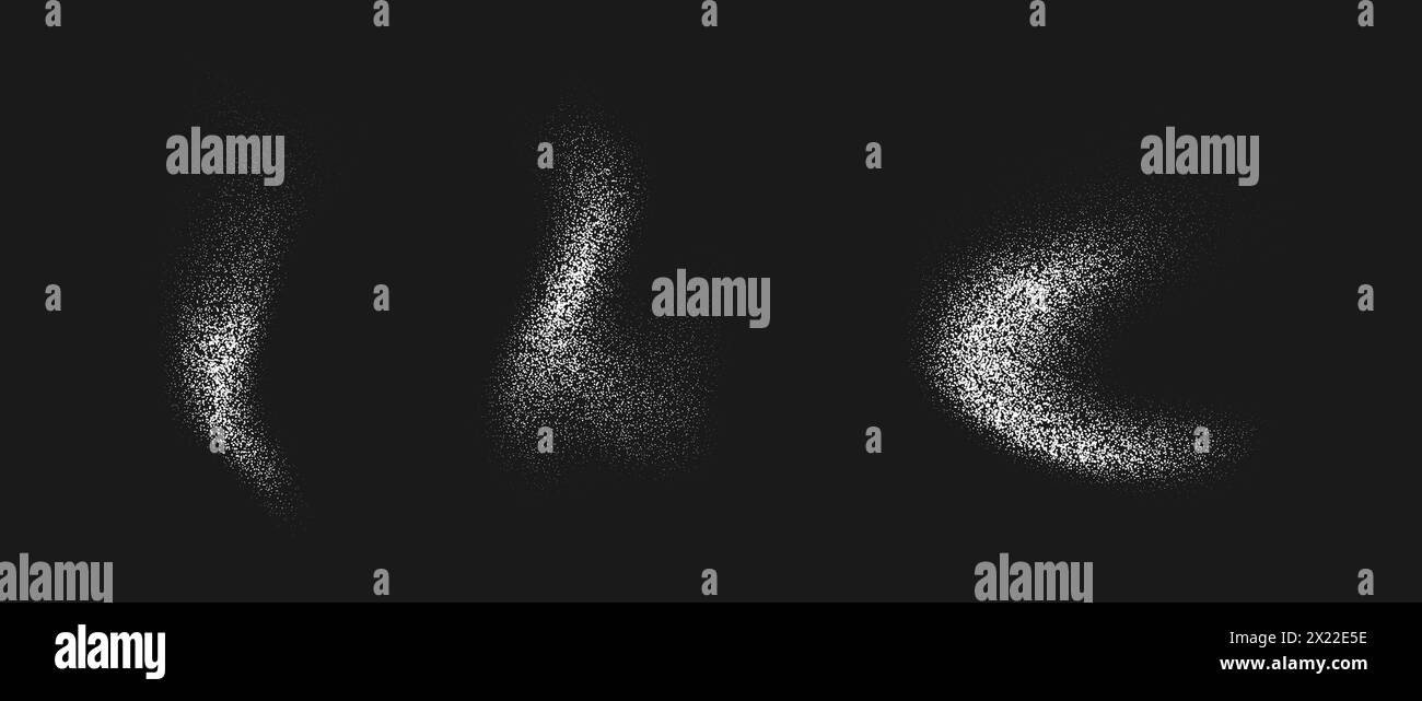 White powder splash set. Salt, sugar or flour splattered granule ...