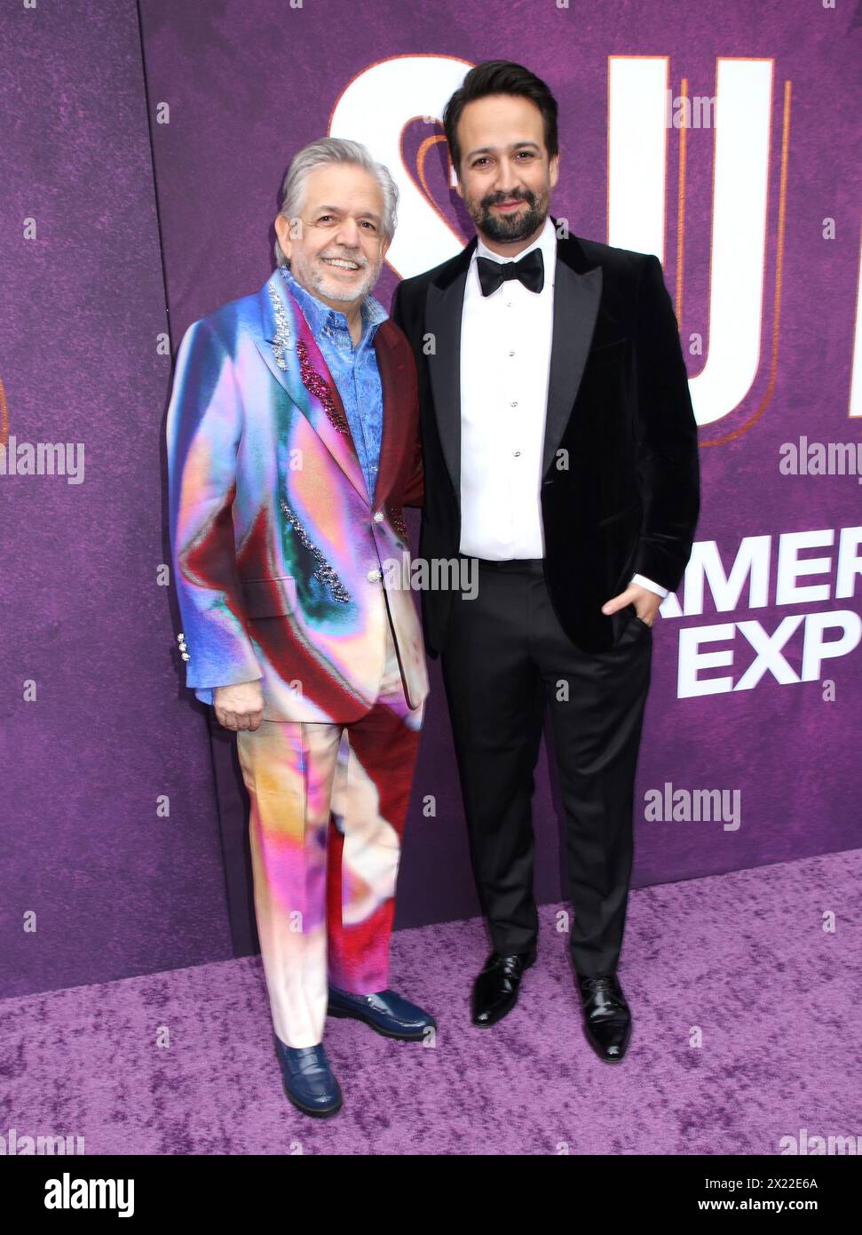 New York City, USA. 18th Apr, 2024. Luis A. Miranda Jr. and Lin-Manuel ...