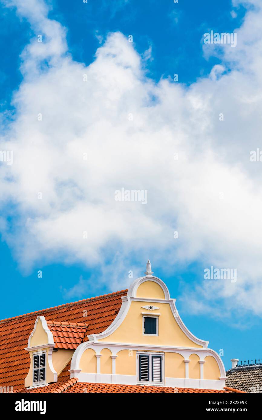 Facade, Historic Building, Old Town, Willemstad, Curacao, Netherlands ...