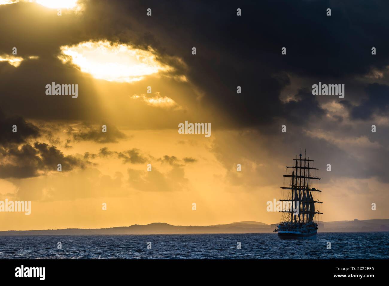 Sailing ship, Caribbean Sea, Kralendijk, Bonaire, Lesser Antilles Stock ...