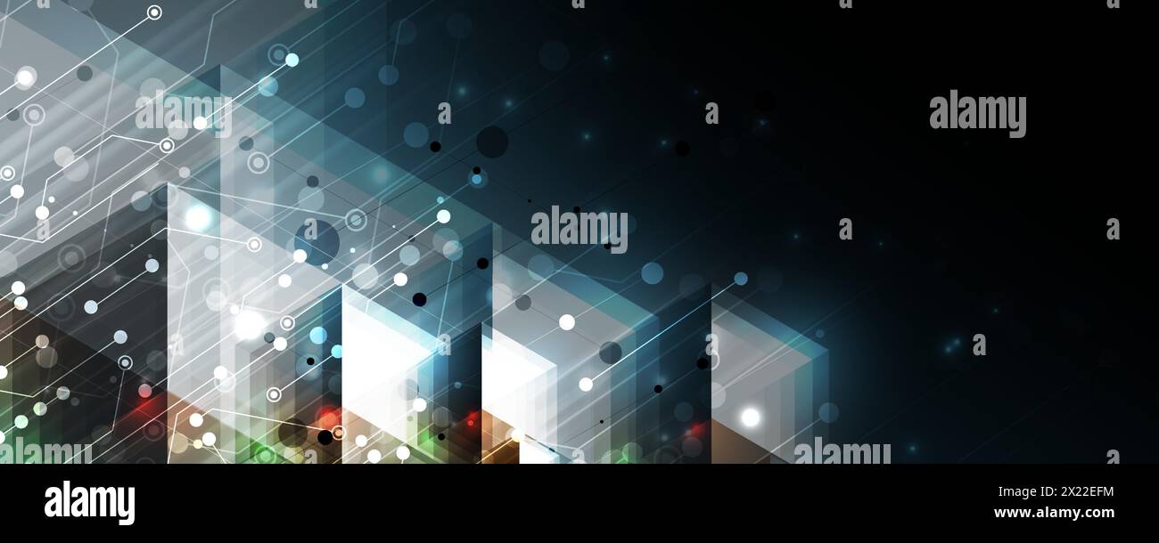 Technology innovation background, idea of global business solution ...