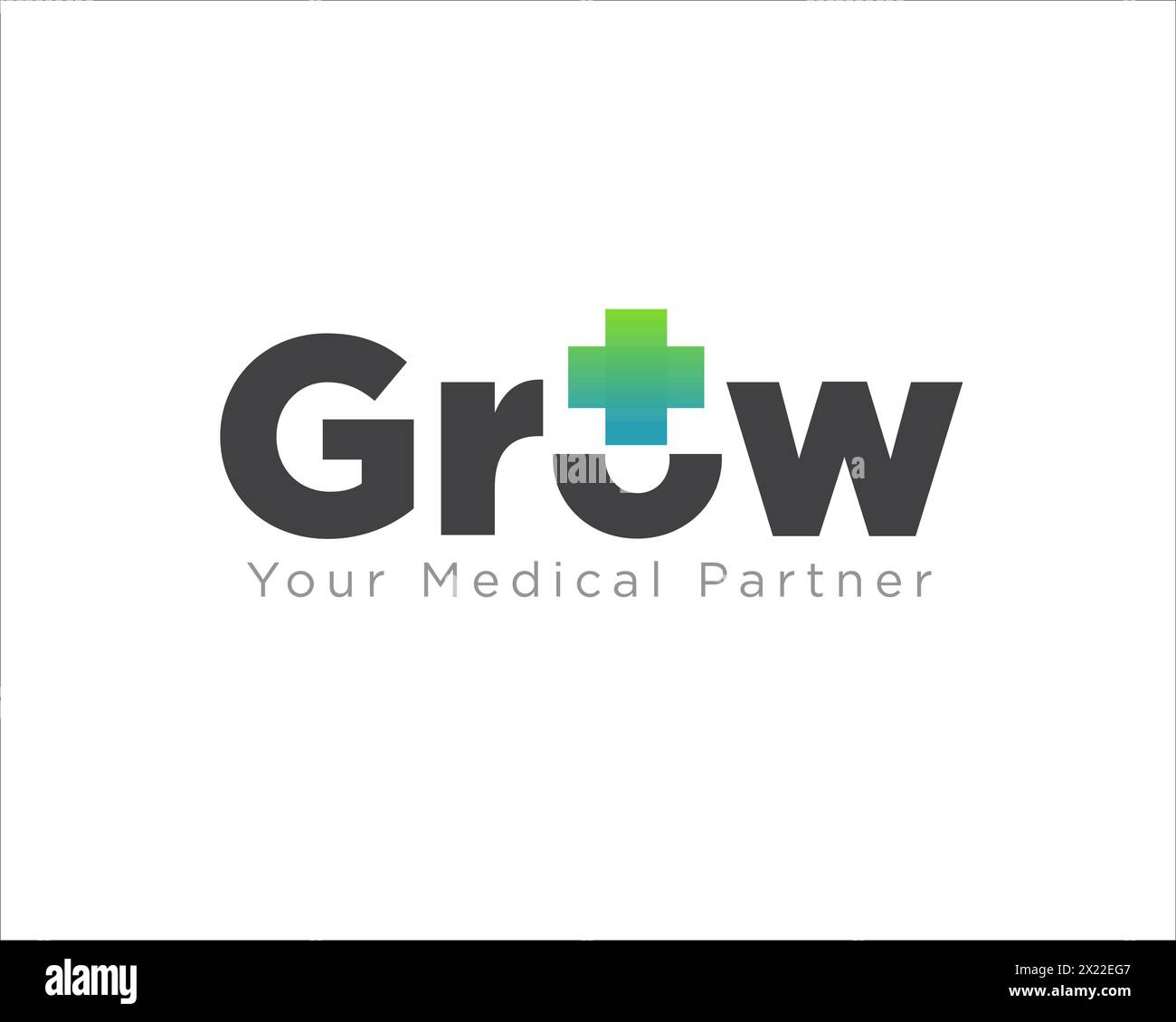 grow health logo designs for clinic and hospital logo Stock Vector ...