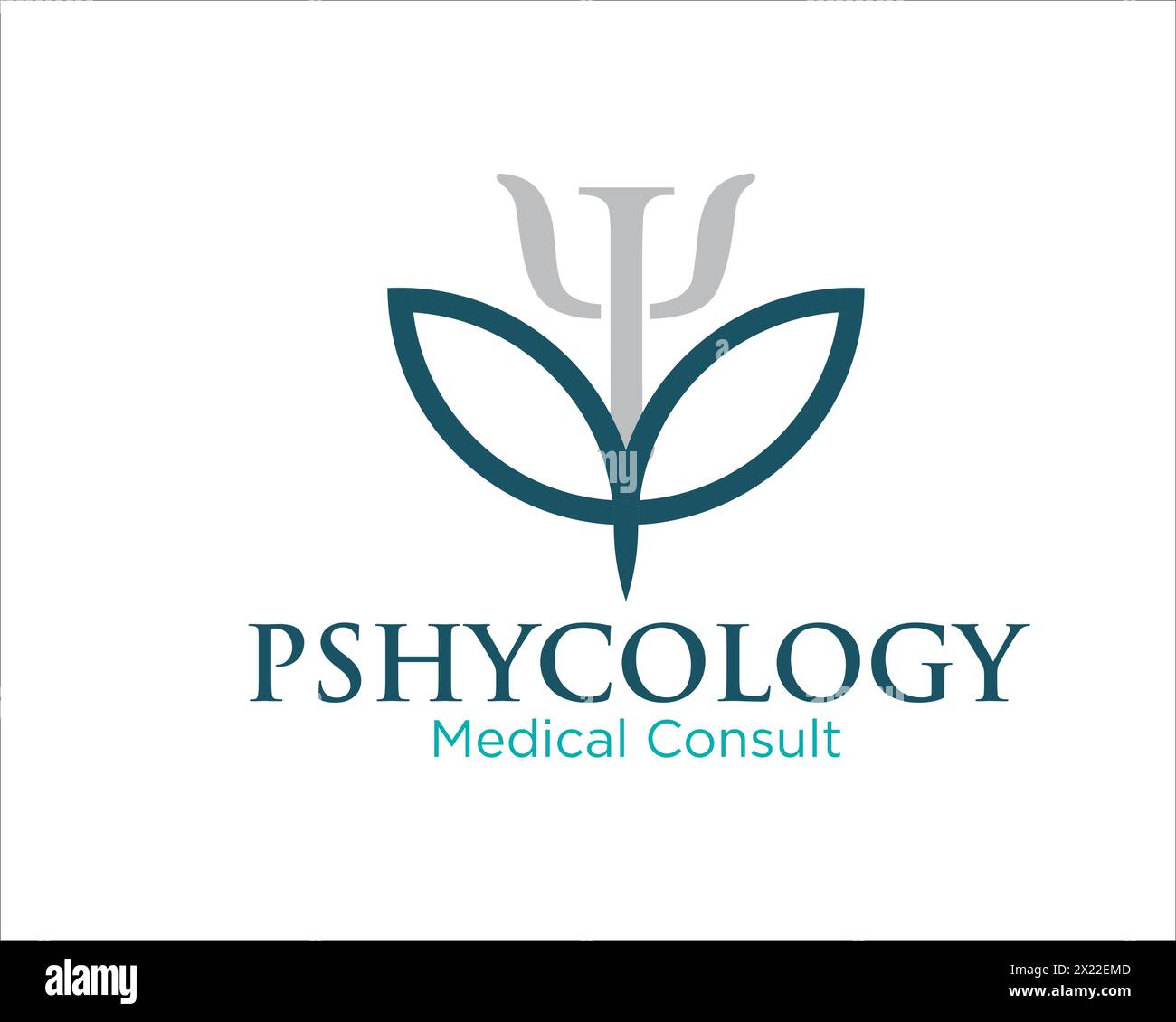 psychology leaf logo designs for medical consult logo Stock Vector ...