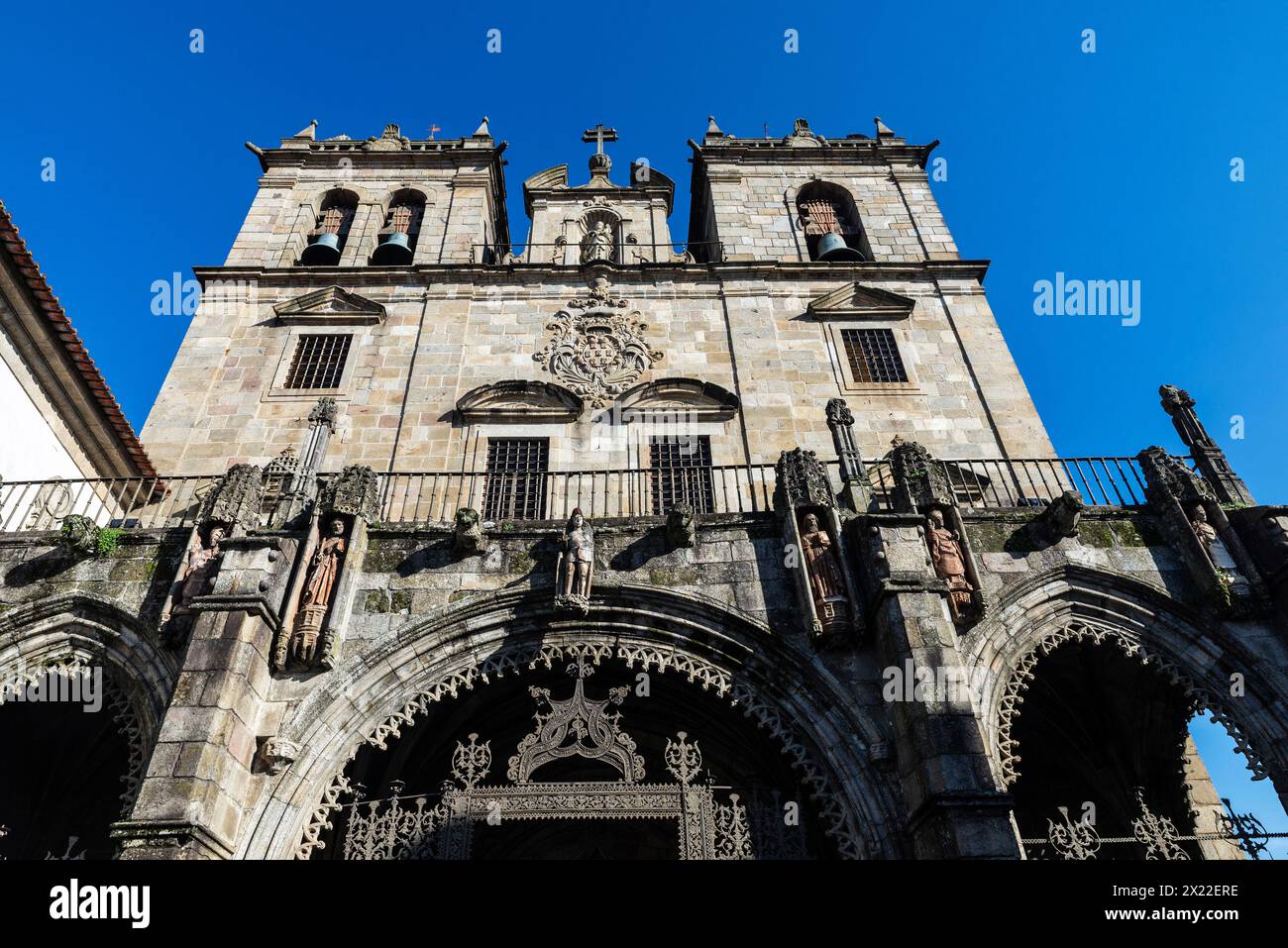 Facade of the cathedral of braga hi-res stock photography and images ...