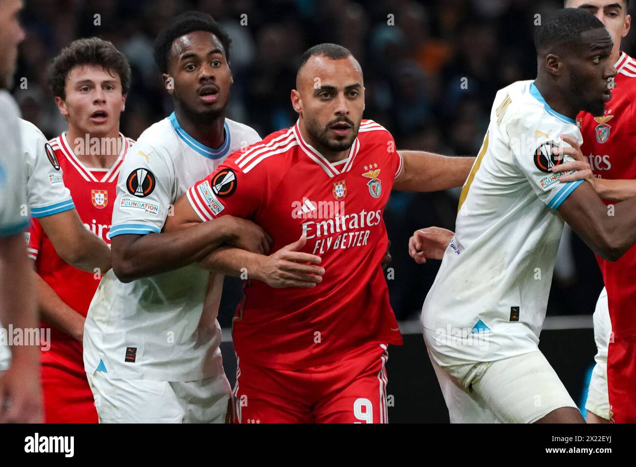 MARSEILLE, FRANCE - 2024/04/18: Arthur Cabral of SL Benfica during the UEFA Europa League ...