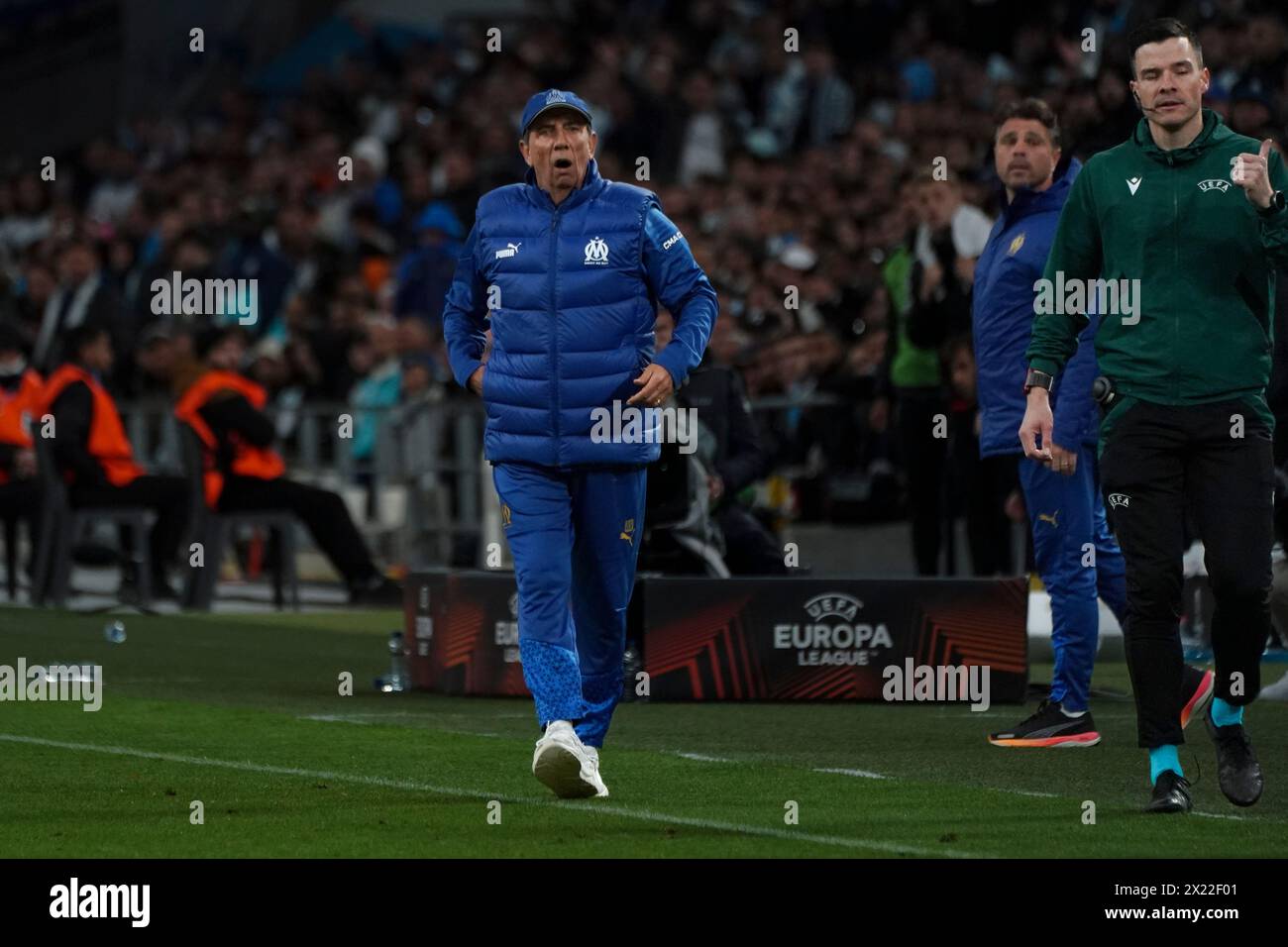MARSEILLE, FRANCE - 2024/04/18: Coatch Jean-Louis Gasset of Olympique de Marseille during the ...