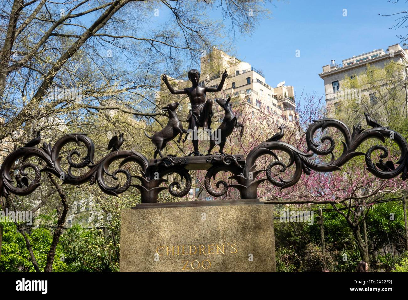 The Lehman Gates are a Bronze Sculptural Landmark at the Children's Zoo ...