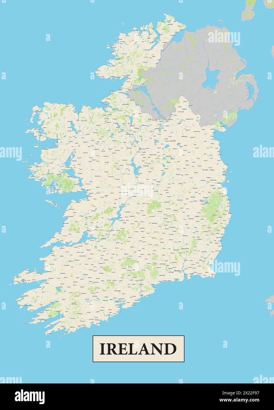 Ireland map poster art vector Stock Vector Image & Art - Alamy