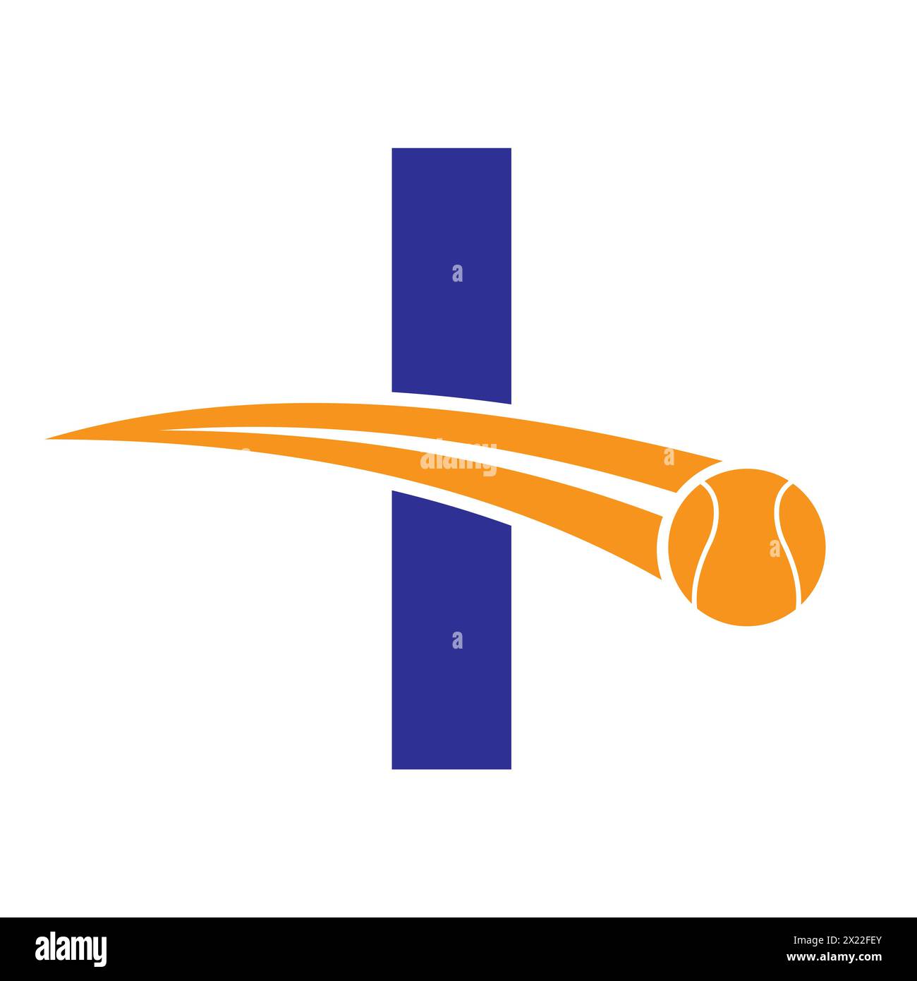 Tennis Logo On Letter I Concept With Moving Tennis Ball Symbol. Tennis ...