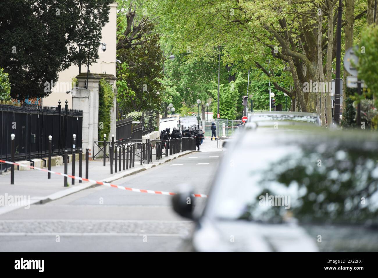 A security perimeter was set up in front of the Iranian consulate, in ...