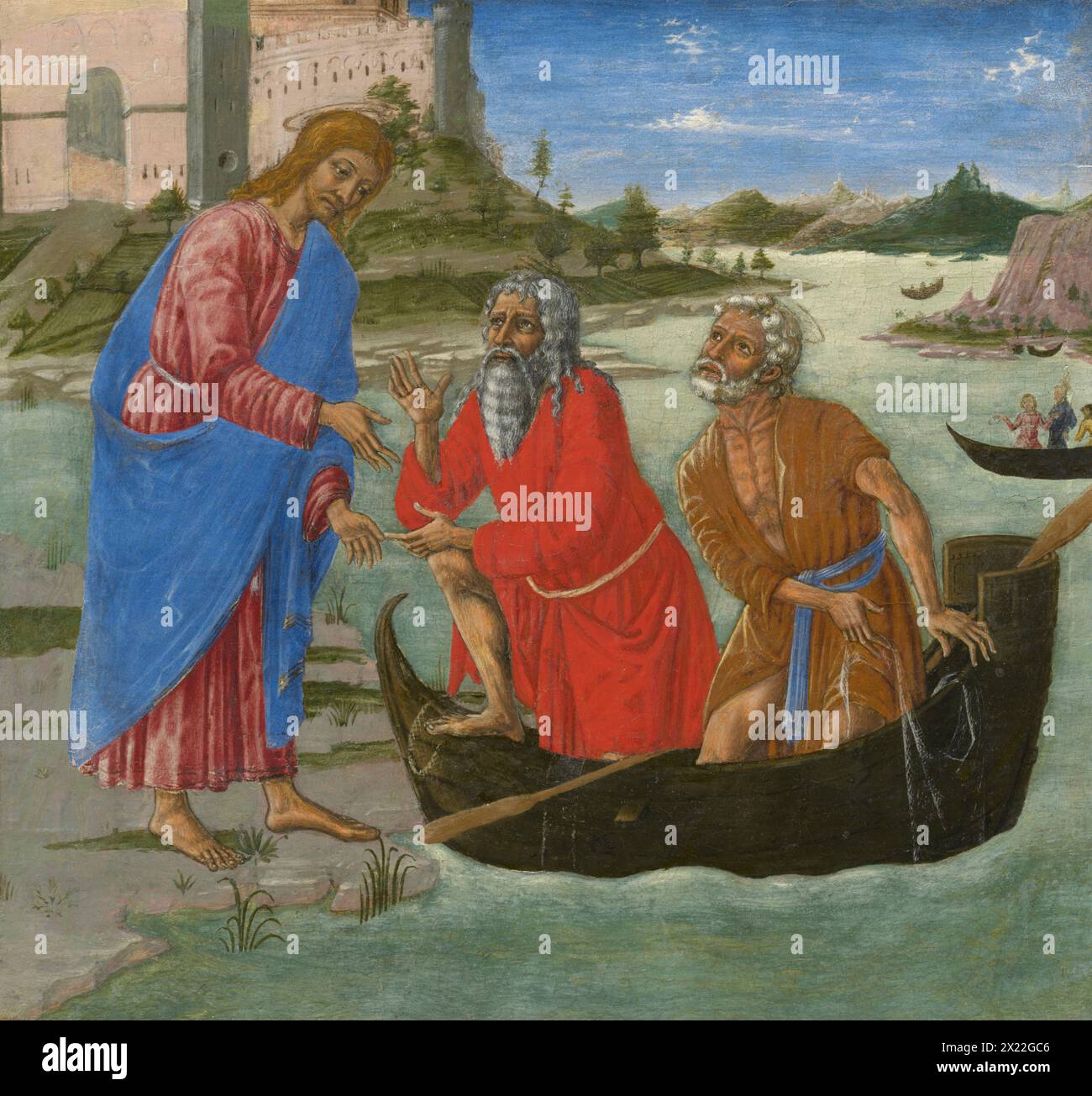 The Calling Of Saints Peter And Andrew, 1470s. Jesus on the shore of ...