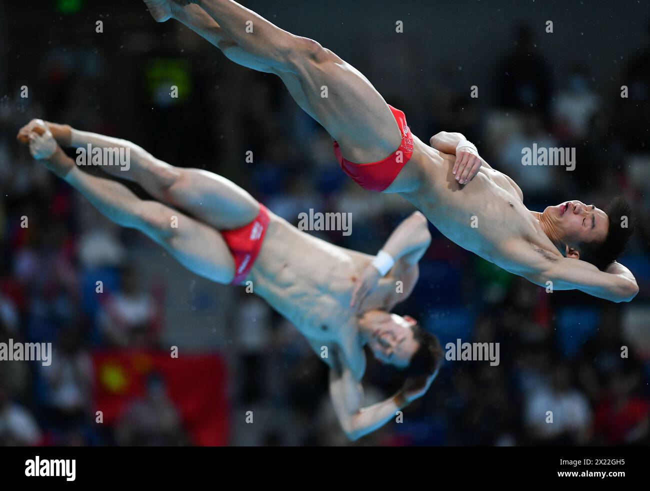 Xi'an, China's Shaanxi Province. 19th Apr, 2024. Long Daoyi (R)/Wang ...