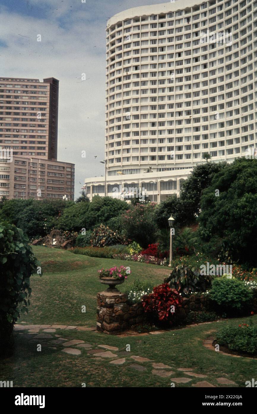 View to the garden of the amphitheater at the Snell Parade in Durban ...