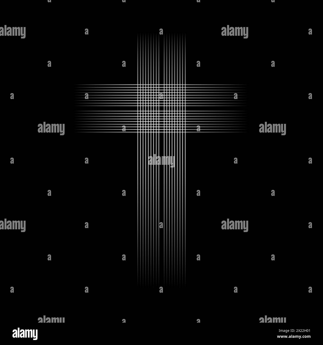 Minimal modern abstract cross design in black and white Stock Vector ...