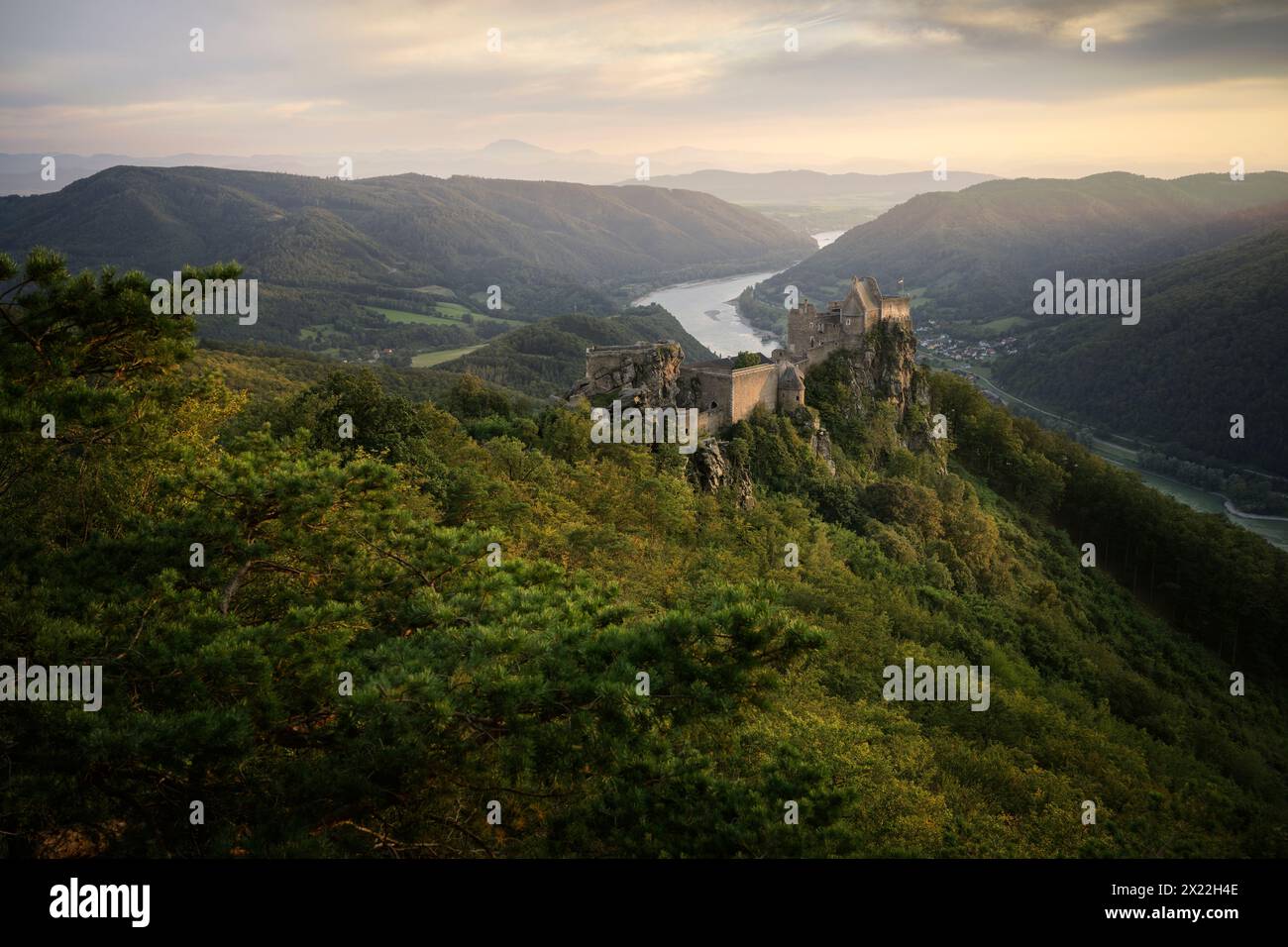 UNESCO World Heritage Site "Wachau Cultural Landscape", view over the ...