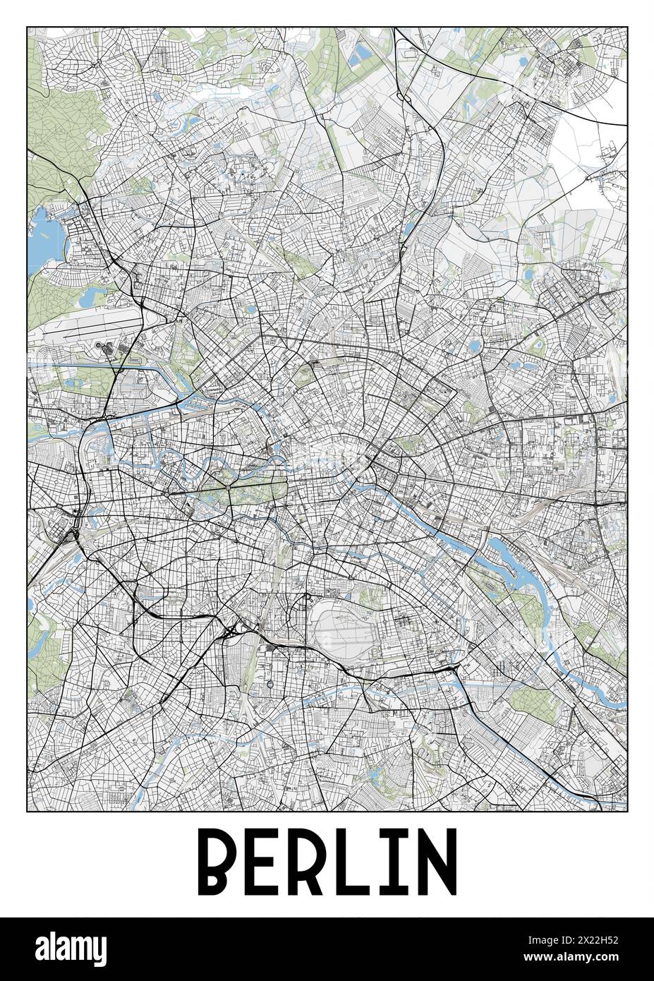 Berlin district map Cut Out Stock Images & Pictures - Alamy
