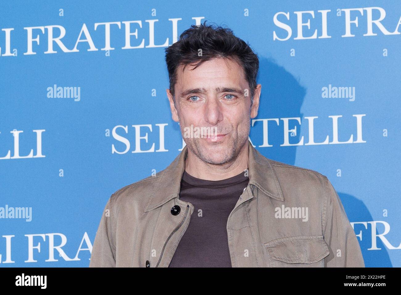 Rome, Italy. April 19, 2024. Adriano Giannini during the Photocall of the movie SEI FRATELLI, 19 ...