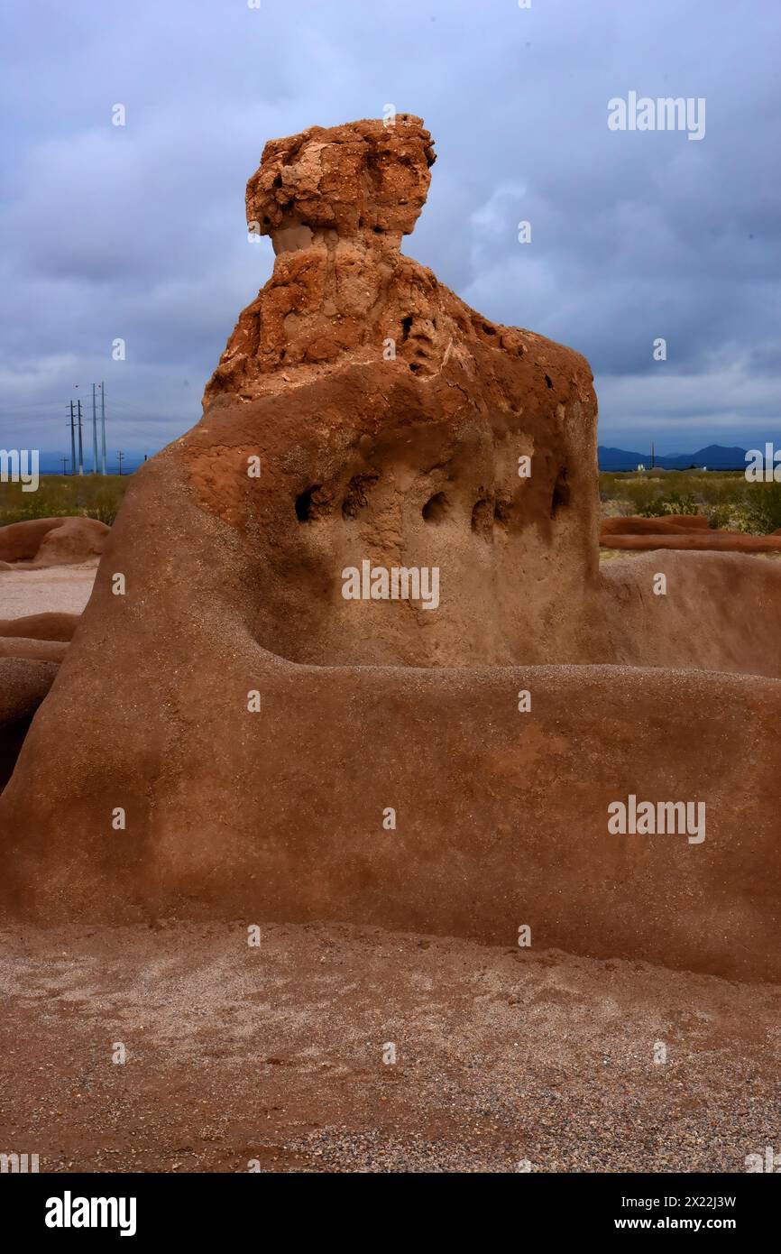 Ancient Casa Grande Ruins National Monument of the Pre-columbian ...