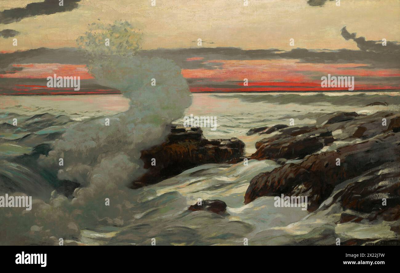 Sunset paintings by winslow homer hi-res stock photography and images ...