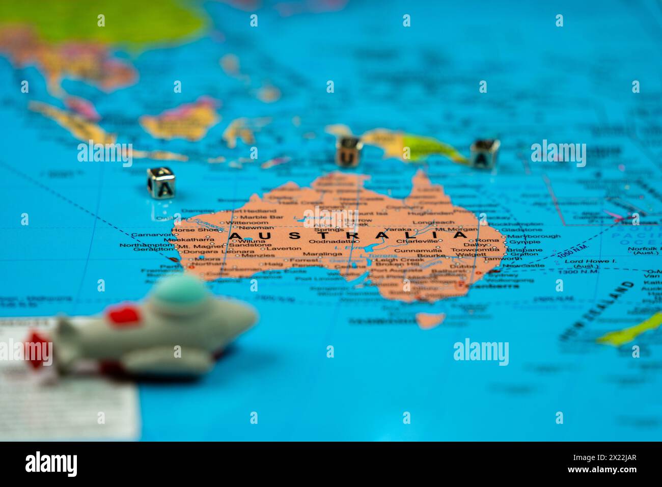 Map of Australia, world map Stock Photo - Alamy